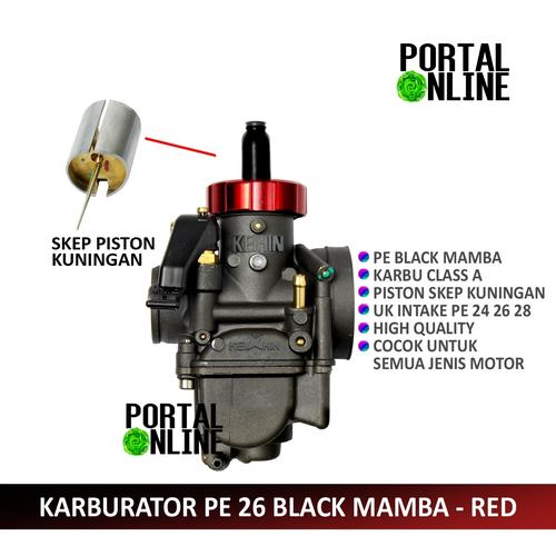 Jual KARBURATOR KEIHIN OEM PE 24 26 28 BLACK MAMBA RED GOLD CNC THAILAND - PE 24, RED - Kab ...