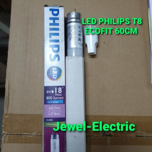 Jual Lampu TL Tube T8 Philips LED 8w/8watt TL Neon Led Philips + Stater ...