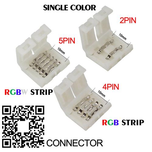 Jual Konektor Led 12V Single Strip 2Pin RGB 4Pin RGBW 5Pin Connectors ...