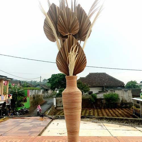 Jual vas bouquet bunga kering + vas 60cm - mix edelweis - Kab. Malang ...