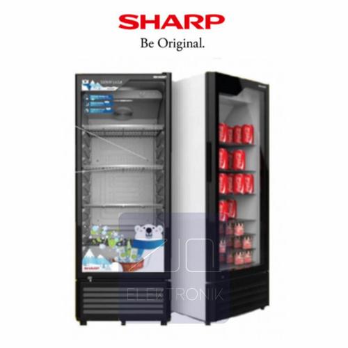 Jual SHOWCASE SHARP SCH 170FS KULKAS PENDINGIN MINUMAN 150 LITER 3 RAK ...