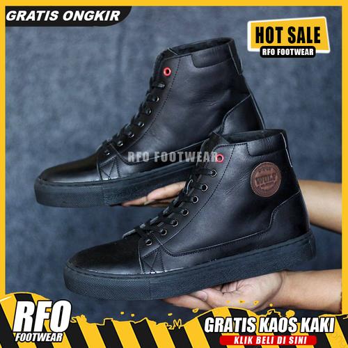 Jual Wolf exodos Sepatu Sneakers Sneaker Pria Tinggi Tali Kulit Asli ...
