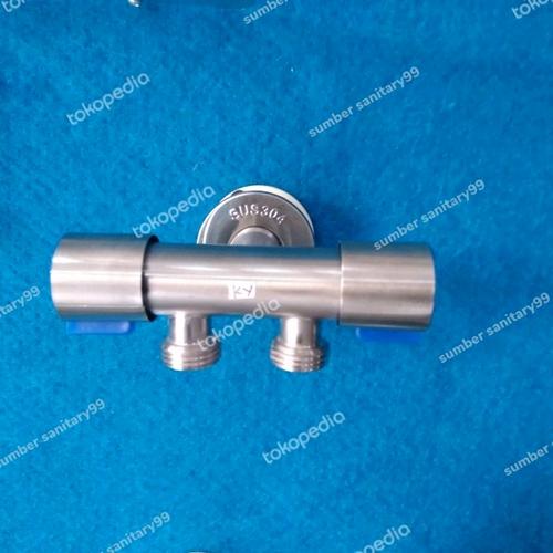 Jual kran double/kran cabang/kran mesin cuci/kran shower ss 304/stop ...