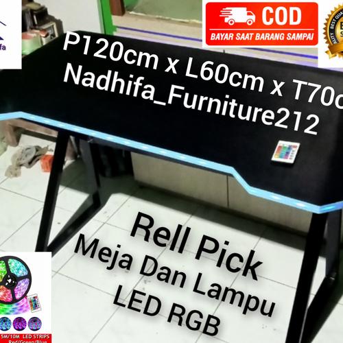 Jual Meja Gaming Meja Laptop Minimalis P100cm x L40cm x T2cm - X-Black ...