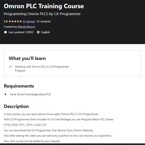 Jual Video Tutorial Omron PLC Training Course using CX-Programmer - Kab. Bandung - RORO DESIGN ...