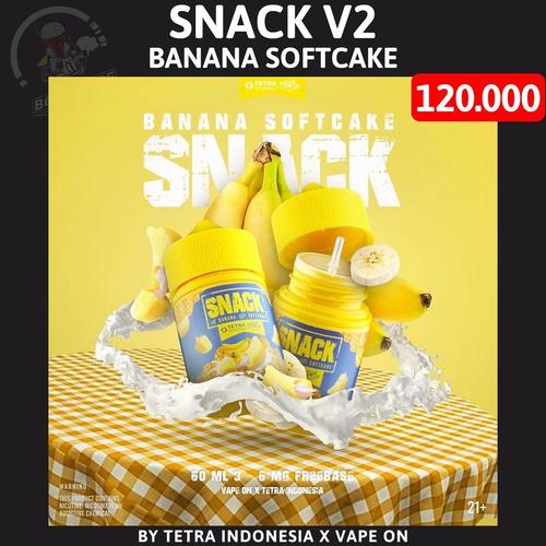 Jual SNACK V2 BANANA SOFTCAKE 60ML BY VAPE ON X TETRA - 6MG - Jakarta Barat - Boba Vape | Tokopedia