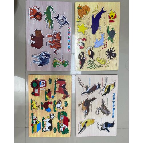 Jual Puzzle hewan laut, puzzle burung, puzzle hewan buas, hewan ternak ...