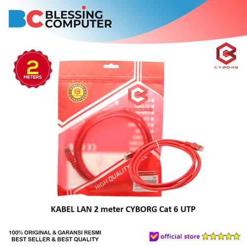 Jual KABEL LAN 2 meter CYBORG Cat 6 UTP / Kabel LAN 2m - Kota Denpasar ...