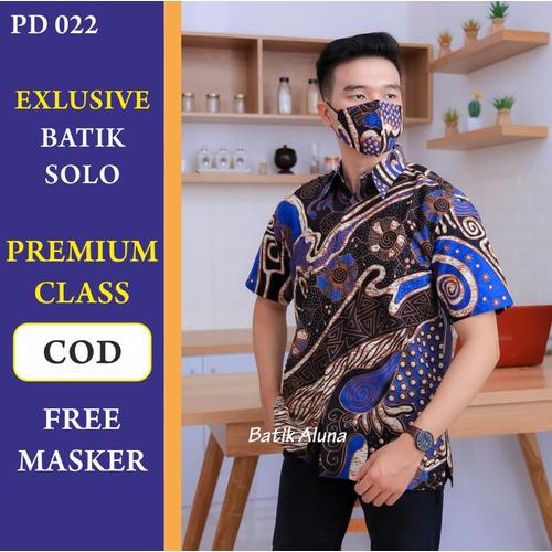 Jual Batik Pria Lengan Pendek Kualitas Premium Batik Khas Solo PD 022 - M - Kab. Sragen - Aluna ...