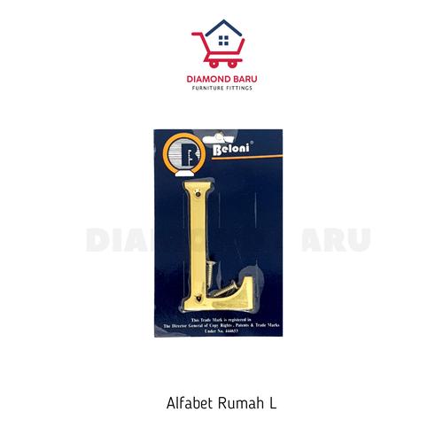 Jual Abjad / Alfabet / Nomor Rumah Gold Minimalis A - Z - L - Kota ...