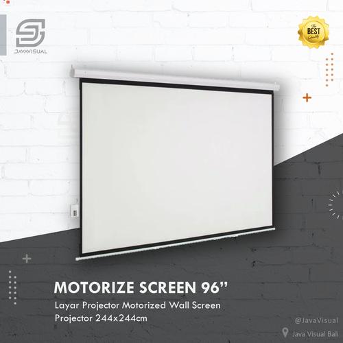 Jual MOTORIZED Wall SCREEN 96inch 244x244 dan Remote Layar 96" Motor 1: ...