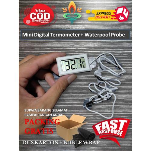 Jual Mini Digital Thermometer Kabel Sensor Kulkas Freezer / Termometer ...