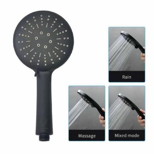 Jual Kepala shower mandi warna hitam 3 model semprotan / head shower ...