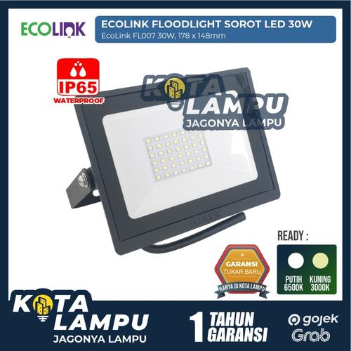 Jual Ecolink Lampu Sorot LED 30W Flood Light Tembak Outdoor 30 Watt - putih 6500k - Kota Bandung ...
