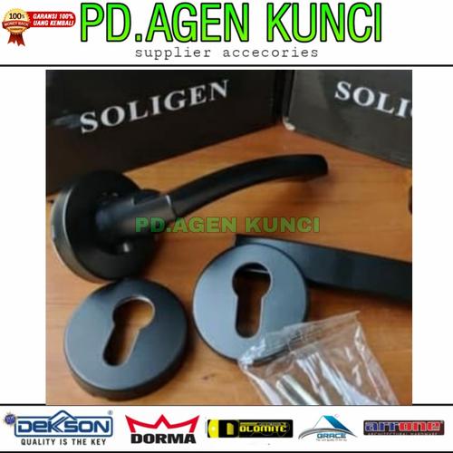 Jual kunci pintu soligen PREMIUM / laver handle soligen 022 BLACK ...