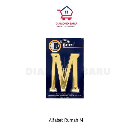 Jual Abjad / Alfabet / Nomor Rumah Gold Minimalis A - Z - M - Kota ...