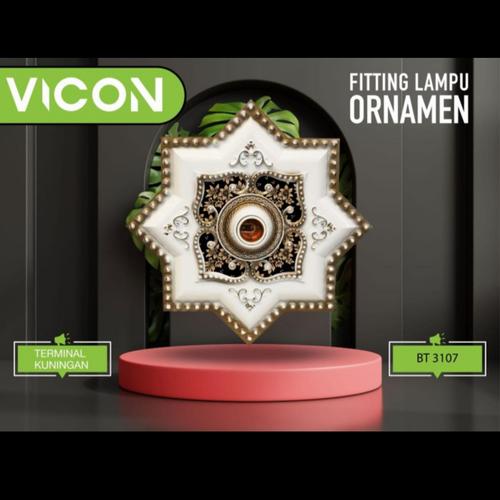 Jual fitting lampu plafon rumah lampu hias ornamen ceiling PVC motif ...