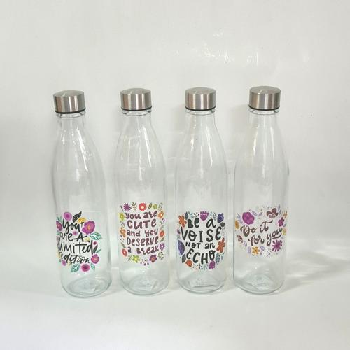 Jual Botol kaca bulat motif 1 liter tutup stainless - spring - Jakarta ...