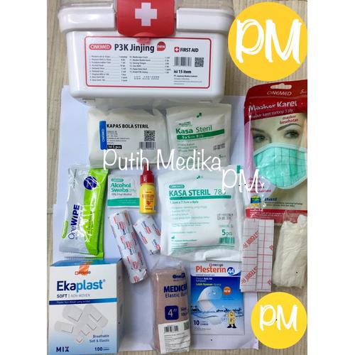 Jual Kotak P3K Jinjing Set Isi 15 item Onemed - Jakarta Barat - Putih ...