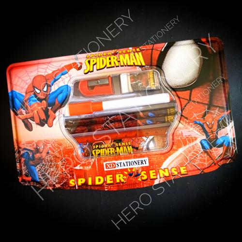 Jual Kotak pensil kaleng jumbo whiteboard isi candy spiderman - Jakarta ...