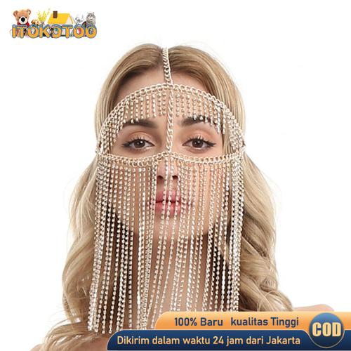 Jual Belly Dance Headpiece Cleopatra Cadar Rantai Aksesoris Face Chain ...