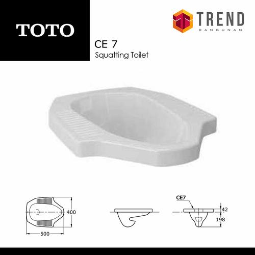 Jual TOTO CE7 CE 7 Squatting Toilet Kloset / Closet Jongkok WC - Beige ...