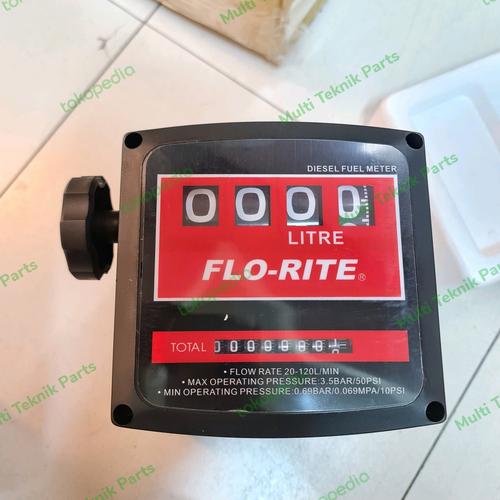 Jual FLO RITE / Flow Meter / Meteran Minyak Solar 4 digit 1" inch ...