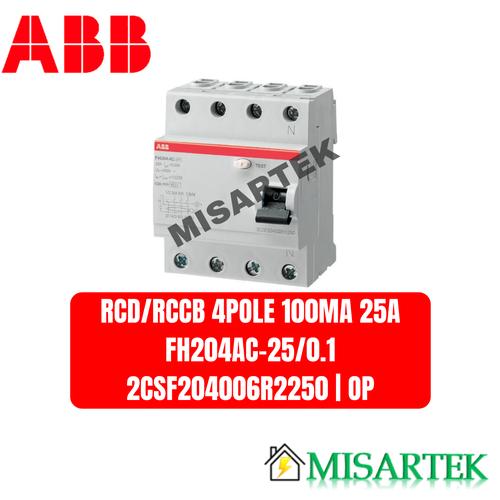 Jual RCD/RCCB ABB FH200 AC 4P Kapasitas 25A s/d 63A | OP - 100mA, 25A - Kota Jambi - MitSarTek ...