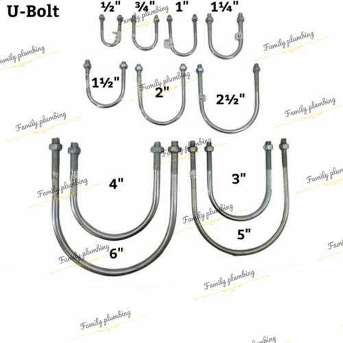 Jual U-BOLT KLEM CLAMP U UBOLT U BOLT BOL BAUT U KLEM PIPA U 11/4" 11 ...