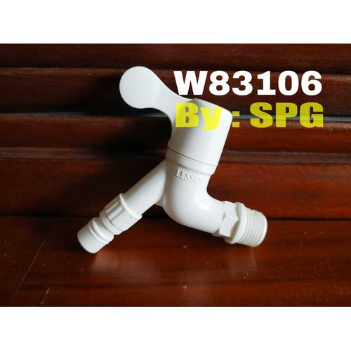 Jual Kran PVC Lesso W83106 DN15 1/2" inch Keran Tembok Kran Taman PVC ...