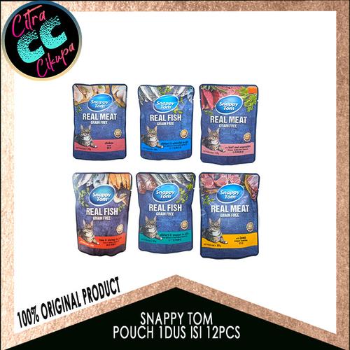 Jual Makanan basah pouch Snappy Tom 85g 1 dus isi 12 pcs FREE ONGKIR ...