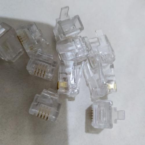 Jual KONEKTOR TELEPON RJ11 RJ-11 6P4C TELEPHONE MODULAR PLUG 4 PIN ...