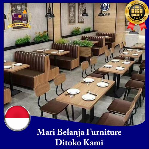 Jual Sofa Minimalis 2 Kursi 1 Meja Sofa Cafe Restoran Kayu Jati ...