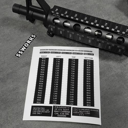 Jual Stiker / sticker RIS m4, m416, dcobra - 1 lembar, Tahan Air - Kab ...