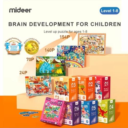 Jual Mideer puzzle jigsaw level up mainan edukasi anak level 1-3 - level 3 safari - Jakarta ...