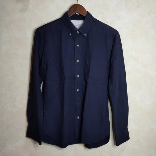 Jual Kemeja Biru Navy Flannel Muji White Shirt Original Pria - Kab ...