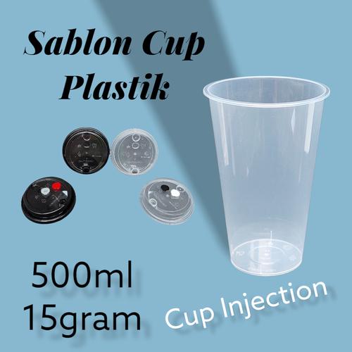 Jual Sablon Gelas Cup Injection | Cup PP Inject 500ml 15gram Cetak Logo ...