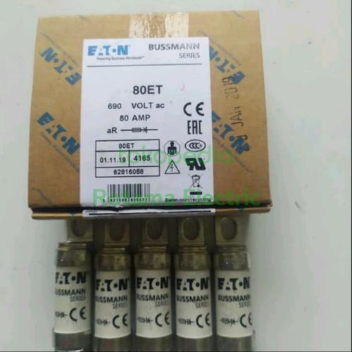 Jual Fuse Eaton 80ET AC Fuse 80 Amp, 690V Type T BS88 British Style 80A ...
