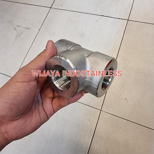 Jual Tee Stainless SS 304 Class 3000 NPT 1/2" inch - Tee SS304 Socket ...
