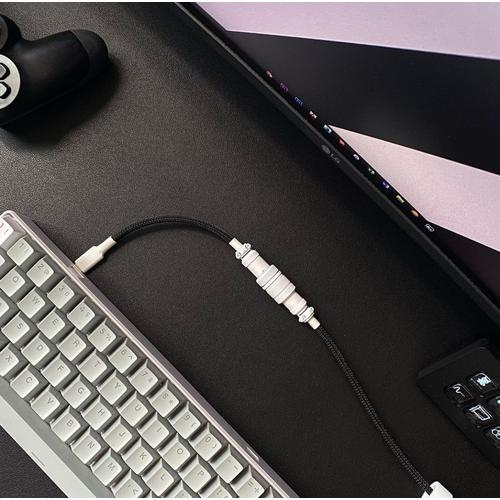 Jual Mechanical Keyboard Cables Premium Plus - White Black - Kota ...