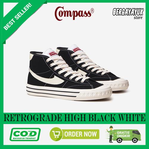 Jual Sepatu Compass Retrograde High Black White Original (BNIB) - High ...