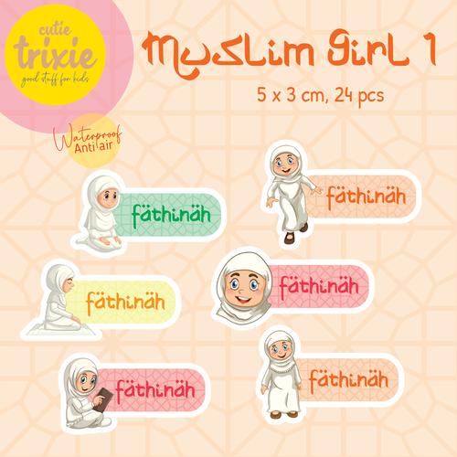Jual Sticker Label Nama Anak Muslim Girl 1 - Jakarta Barat - Cutie ...