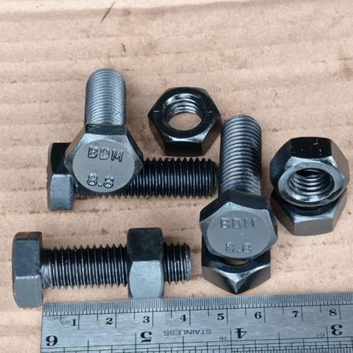 Jual BAUT MUR BAJA M12X40 PANJANG 4CM GRADE 8.8 HTB M12 X 40 HTB KUNCI ...