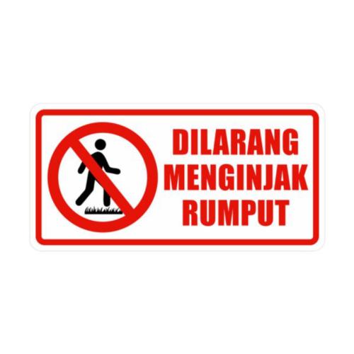 Jual Rambu Dilarang Menginjak Rumput - 25cm x 50cm - Plat Alumunium ...