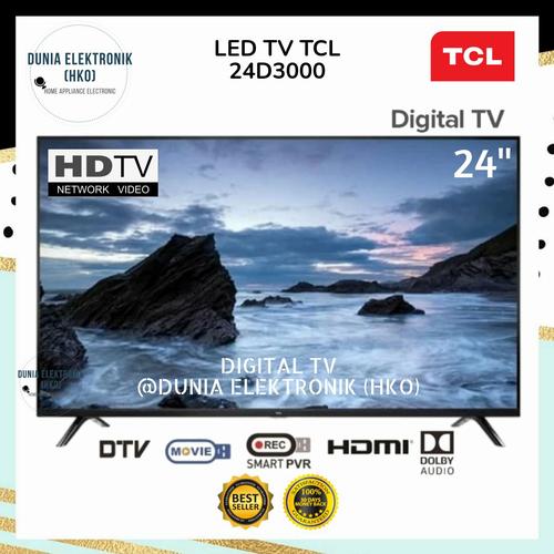 Promo LED TV TCL 24D3000A 24" 24 INCH DIGITAL TV HD HDMI USB TV DIGITAL ...
