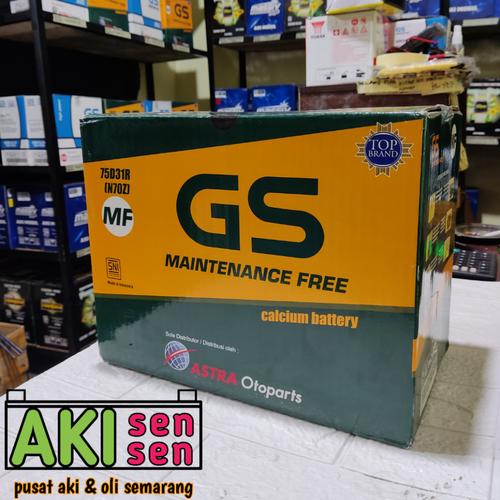 Jual accu aki kering n70z 75d31r 12 volt 80ah merk gs astra original - Kota Semarang - aki ...