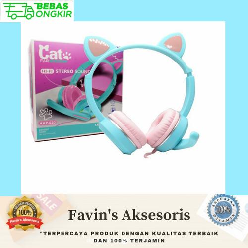Jual Headset Kucing Stereo Headphone Gaming Untuk Pc Laptop AKZ-020 ...
