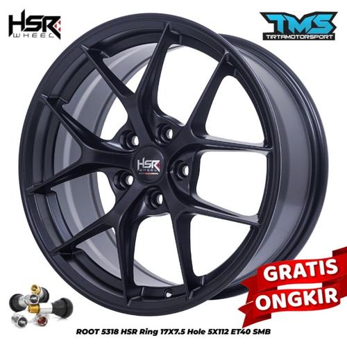 Jual Velg Mobil Ring 18 HSR ROOT Pcd 5 Tampil Sporty Warna Hitam Lebar ...