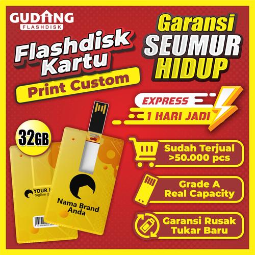 Jual Flashdisk Kartu 32GB | USB FD Flash Disk Card Cetak Print Custom ...
