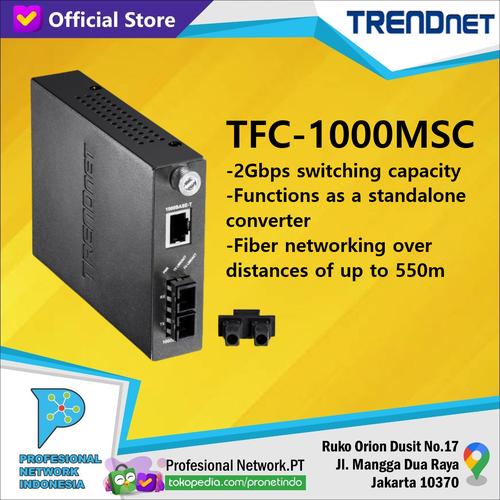 Promo TRENDnet TFC-1000MSC Fiber Converter Cicil 0% 3x - Jakarta Pusat ...